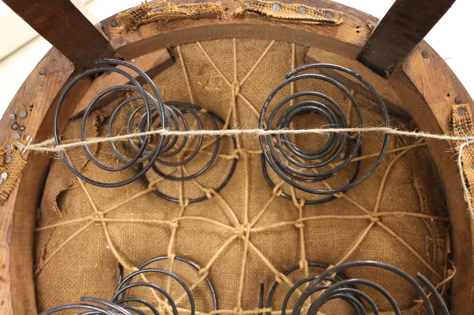 Designing Domesticity: Chair Restoration: Re-tying Springs/Upholstery ...