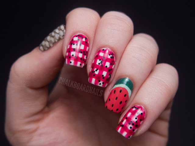 Ants at the picnic! | Chalkboard Nails | Phoenix, Arizona Nail Artist