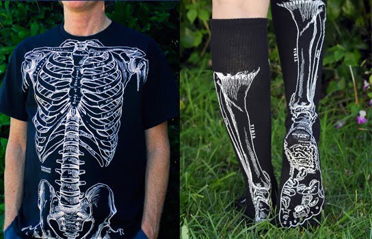black and white obsessed: Bare bones about anatomical clothing