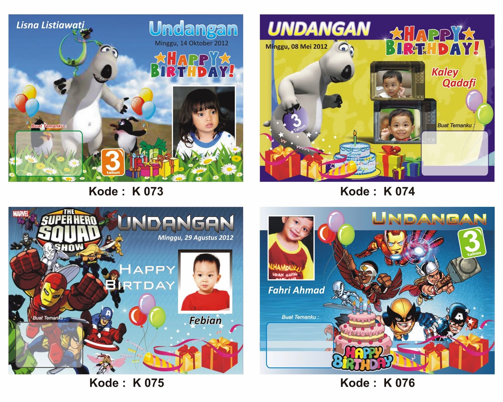 JUAL TEMPLATE BACKGROUND UNDANGAN ULTAH 0813 3519 7828: JUAL CD ...