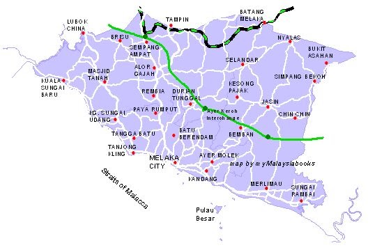 BUDGET HOSTEL: KEDAI JASIN MELAKA: Peta Jalan Melaka