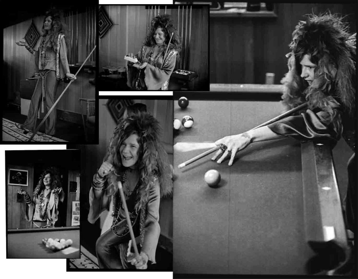 Candid Photographs of Janis Joplin Playing Pool With Her Friends in a ...