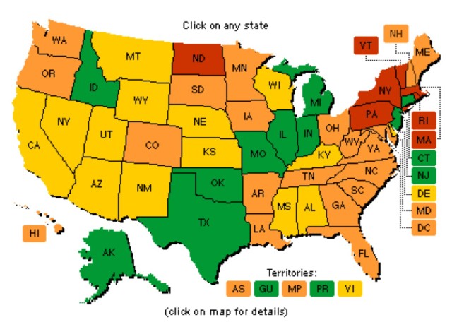 Homeschooling in Heels: Map of State Homeschooling Laws
