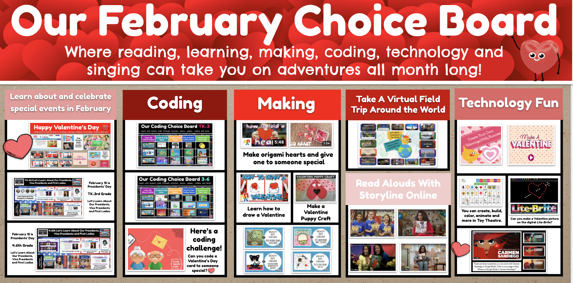 The Library Voice: Creating Choice Board Posters To Make It Easy For ...