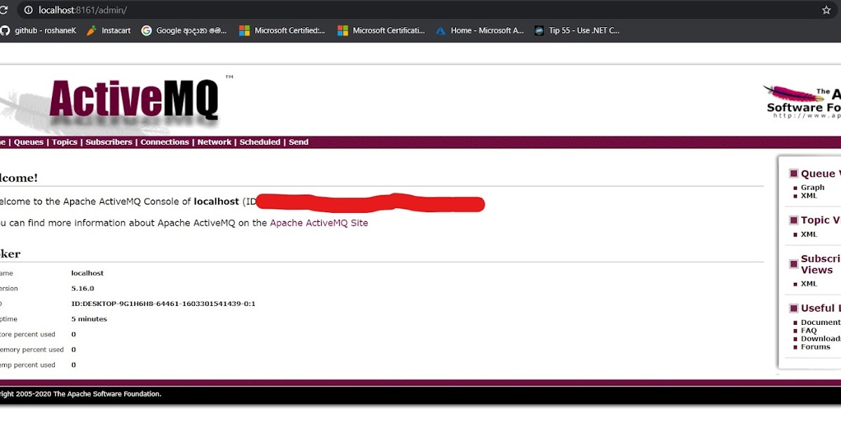 Apache ActiveMQ 5 with .Net Core 3.1 and C#