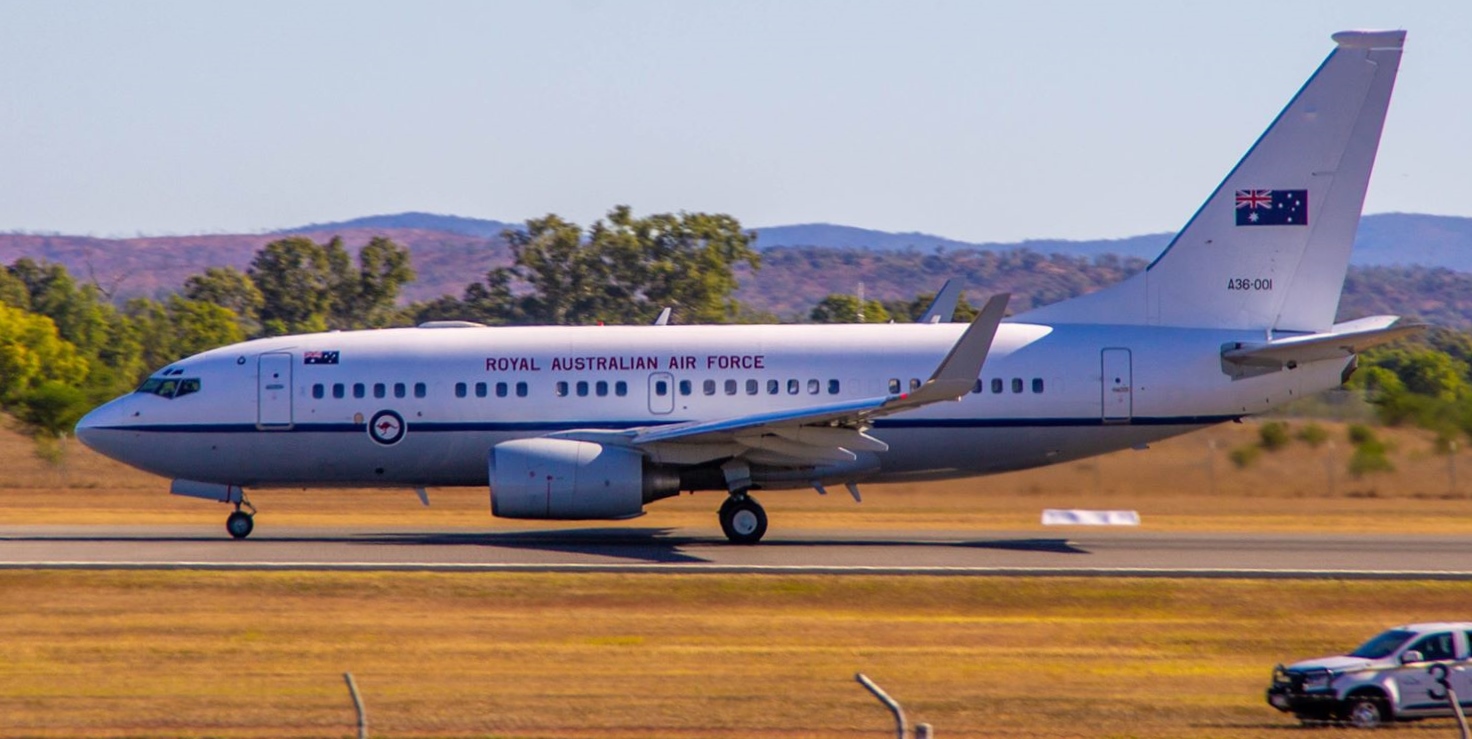Central Queensland Plane Spotting: RAAF Boeing B737-7DF(BBJ) A36-001 ...