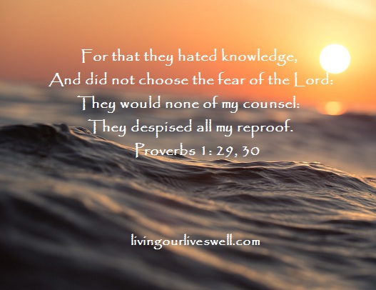 Living Our Lives Well: Proverbs 1 Scripture Pictures