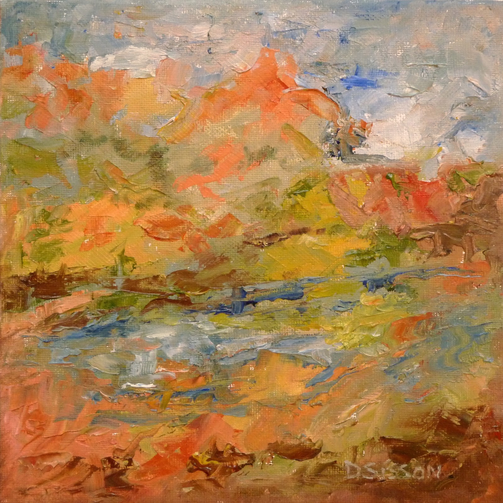 Daily Painting Projects: Landscape Color Study Oil Painting Abstract ...