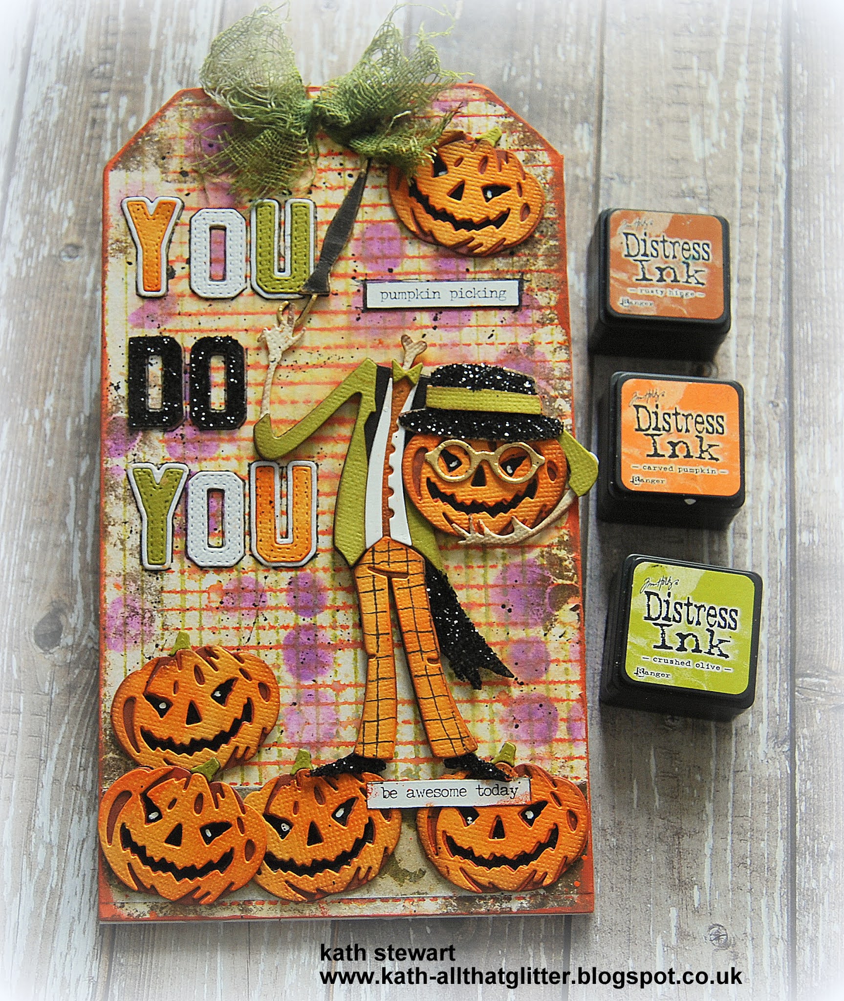 Kath's Blog......diary of the everyday life of a crafter: Tim Holtz/Sizzix - Pumpkinhead Colorize