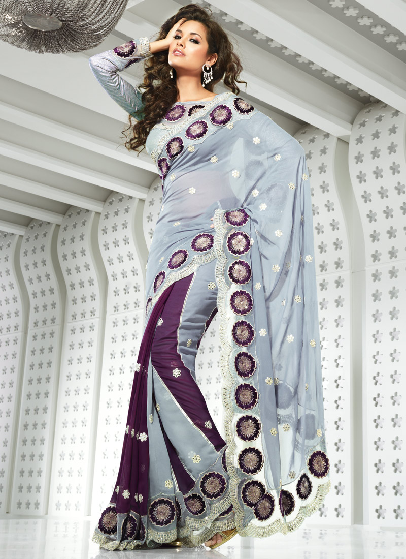 Saree Designs | Saree Designs For Summer | Net, Georgette and Chiffon ...