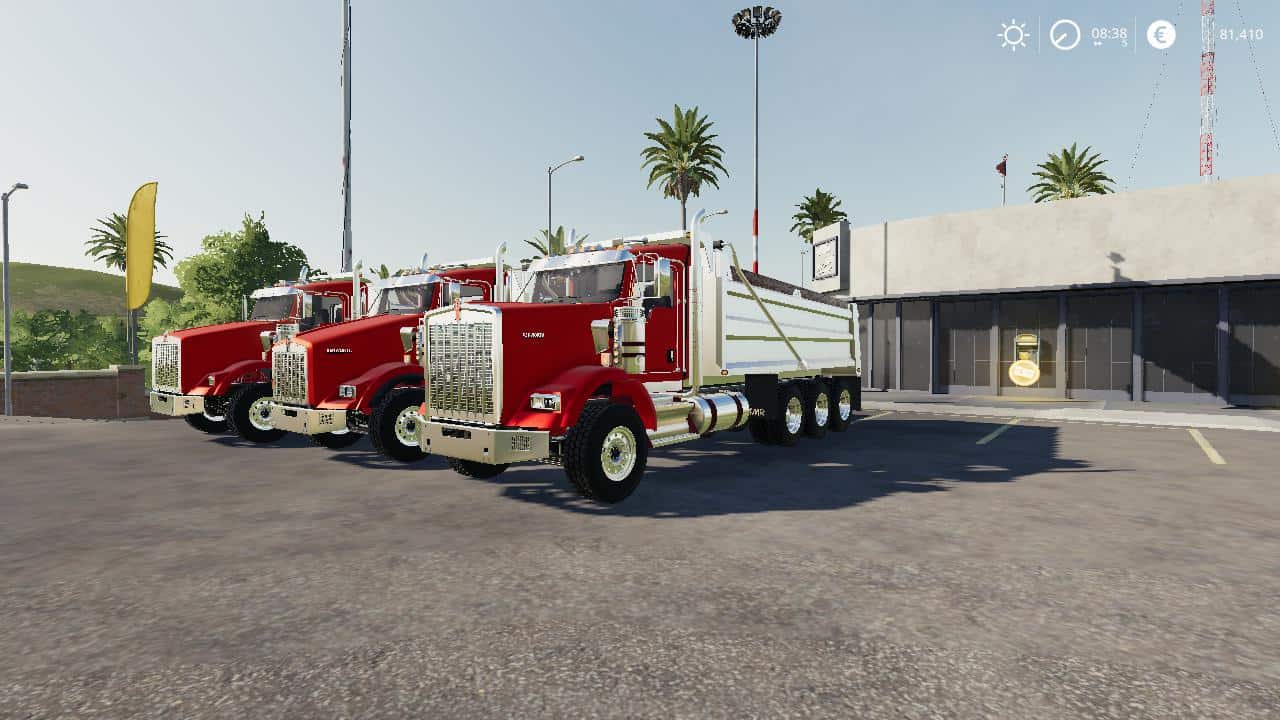 FS19 KenworthT800 dump truck v1.0 - FS 19 & 22 USA Mods Collection
