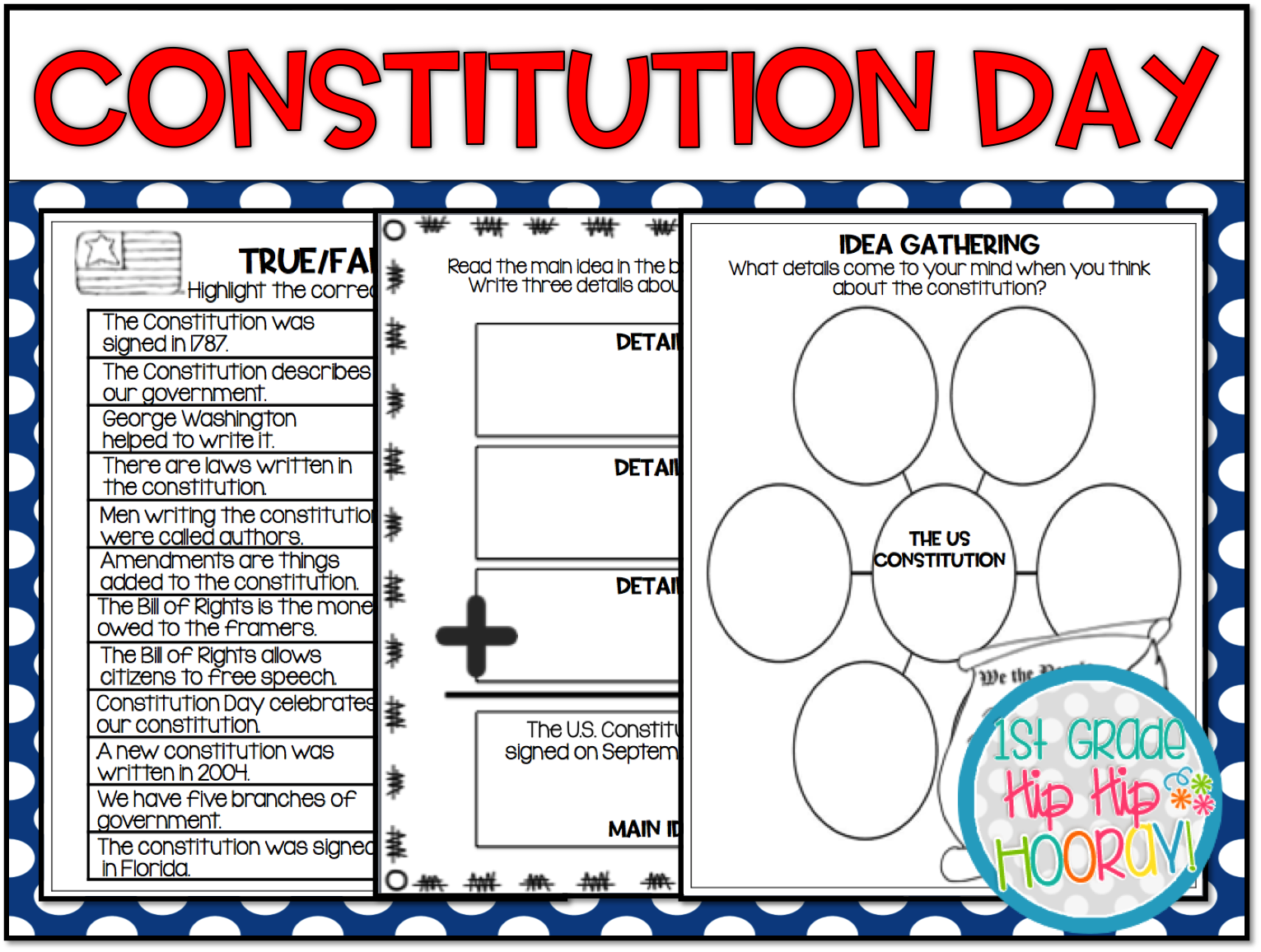1st Grade Hip Hip Hooray!: Constitution Day! September 17th