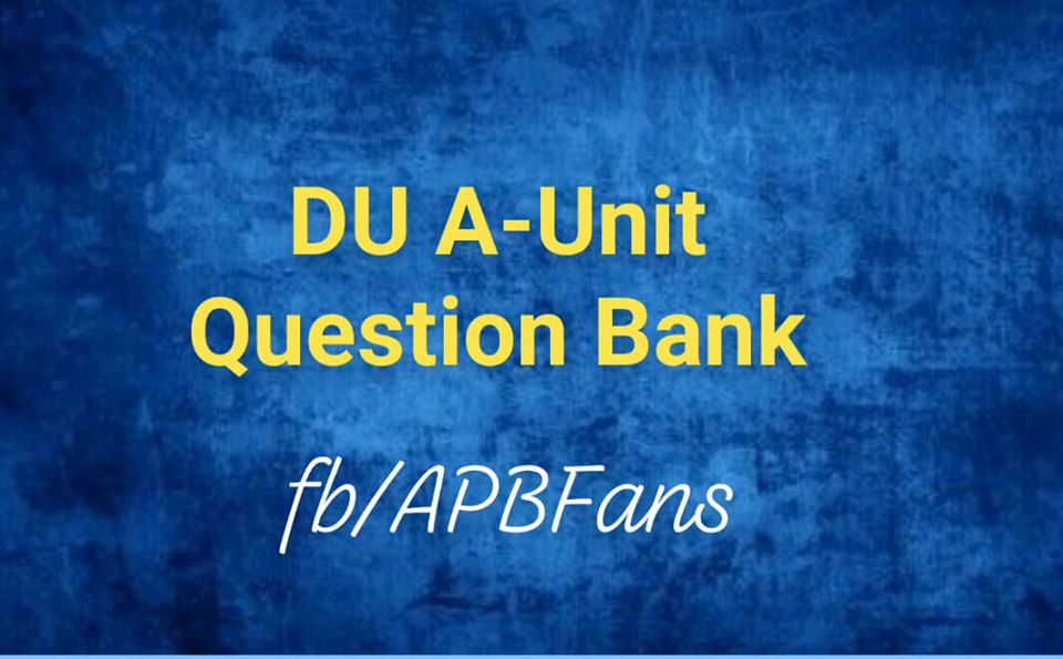 DU A UNIT QUESTION BANK AND SOLUTION PDF UDVASH -ALL PDF BOOKS