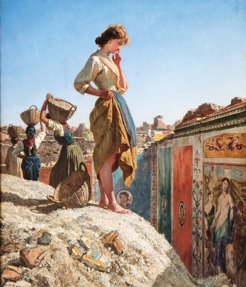 Filippo Palizzi | The Excavation of Pompeii, 1870 | Tutt'Art@