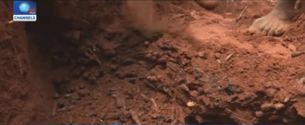 Photos: Police uncovers cache of bullets buried underground in a ...