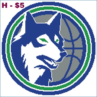 EASY PATTERNS: Minnesota Timberwolves cross-stitch pattern