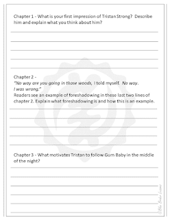 Blue Binder Lessons: Tristan Strong Novel Study