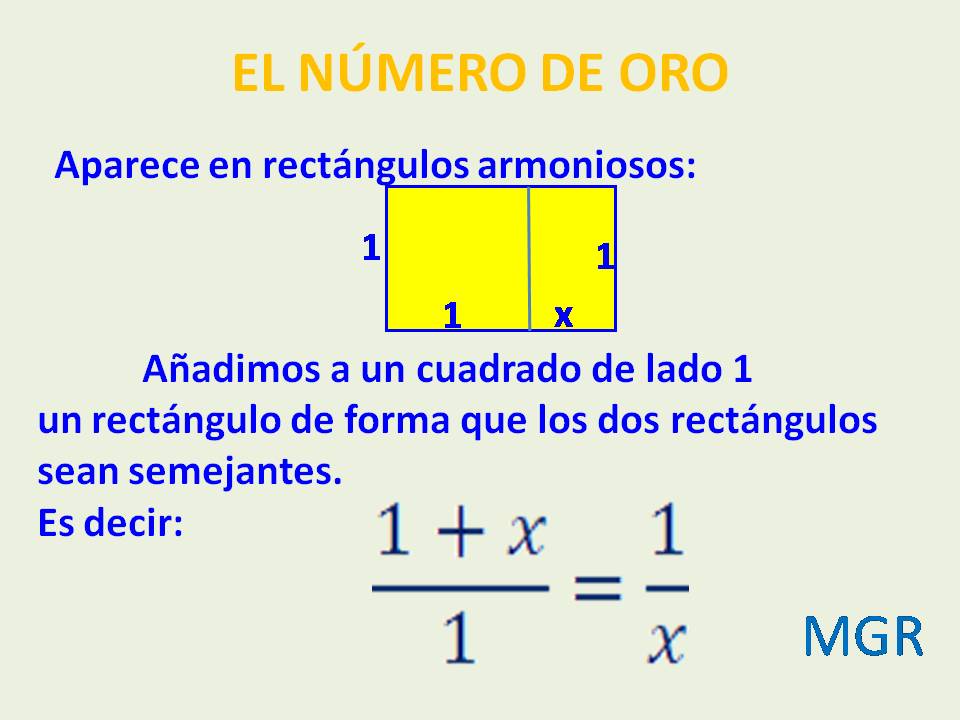 Clases gratuitas de Matemáticas: NÚMERO DE ORO. Entrada nº 3
