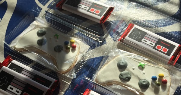 Xbox Controller Sugar Cookies and Nintendo Chocolate Bars