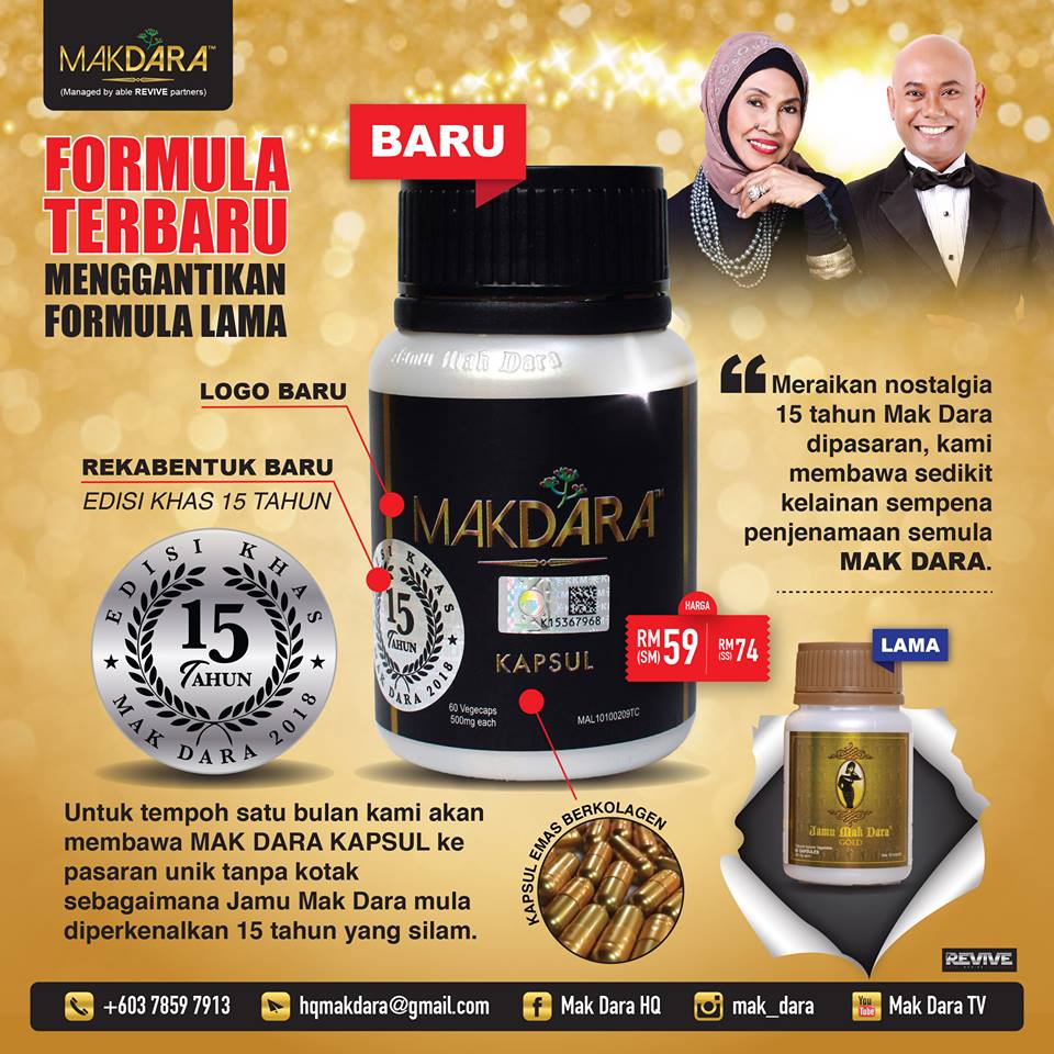 MAK DARA KAPSUL (JAMU MAK DARA GOLD) NEW PACK | BEAUTY KIOSK