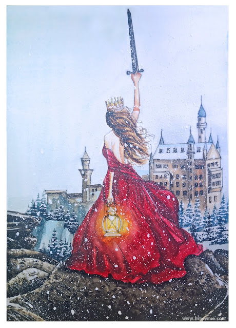 How to draw a watercolor fighting queen