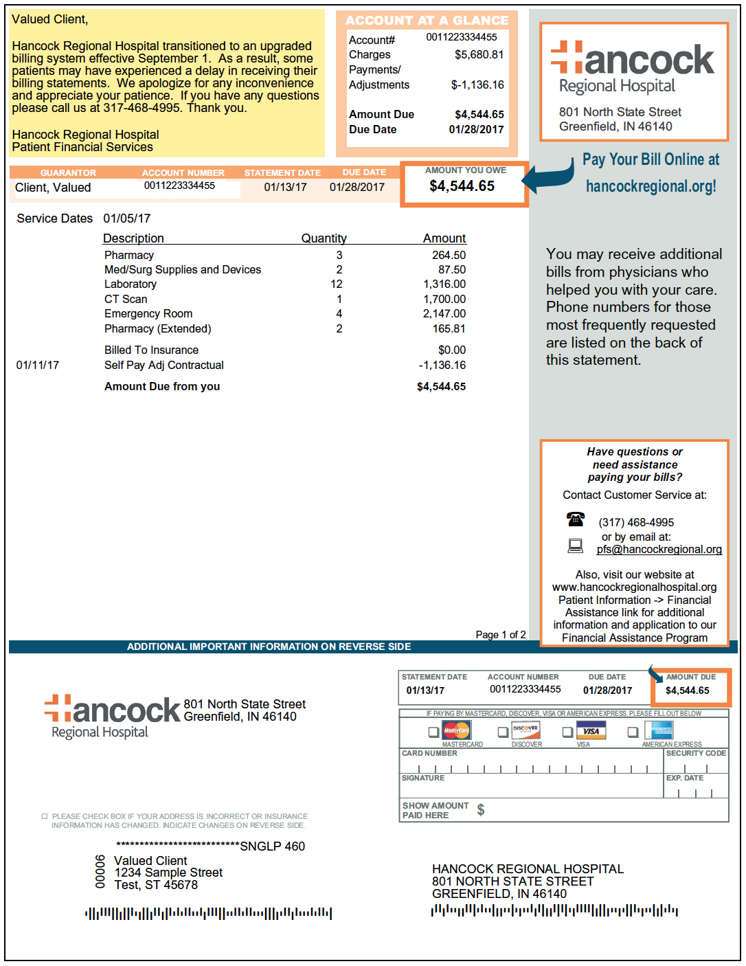 Sample Of Hospital Bill - Invoice Template