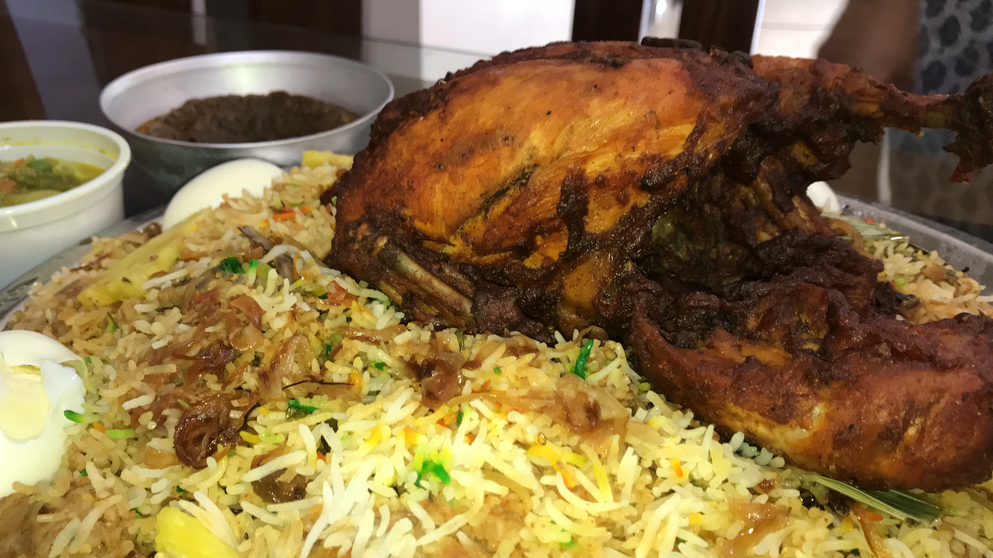 iTASTE: SAWAN - Chicken Biryani Sawan With A Full Fried Chicken On Top ...