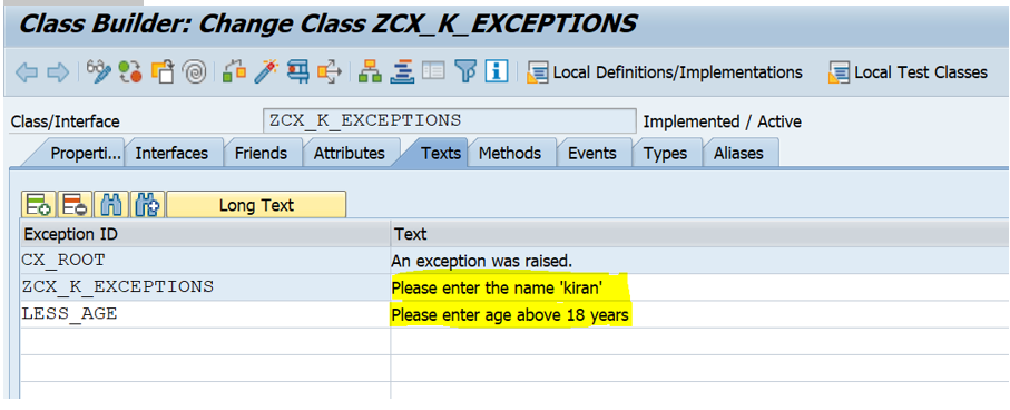 SAP ABAP Central: Exceptions in oabap for new abapers