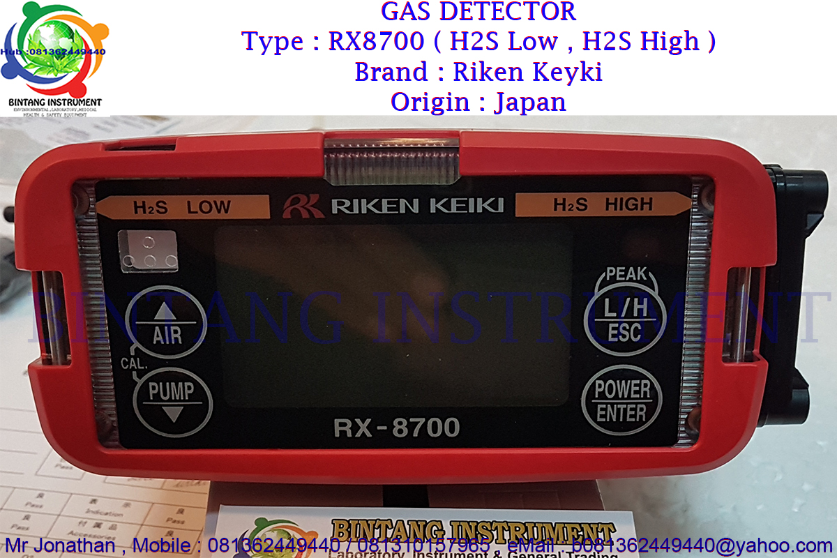 .: 081362449440 JUAL GAS DETECTOR RIKEN KEIKI RX 8700 , JUAL GAS ...