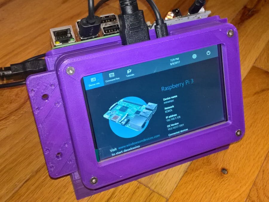 3d printed case for a RaspPi 3, an Arduino and a 5 display - Internet ...