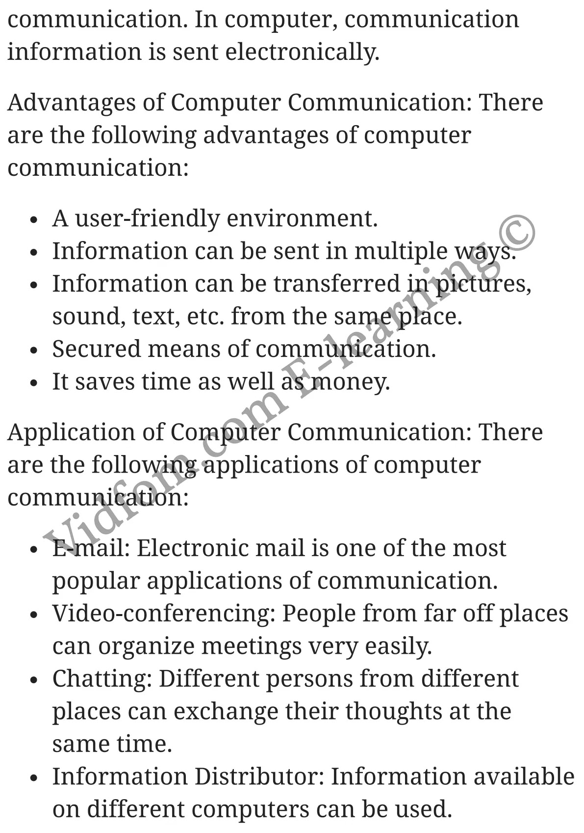 Class 10 Computer Science Chapter 1 Computer and Communication English ...