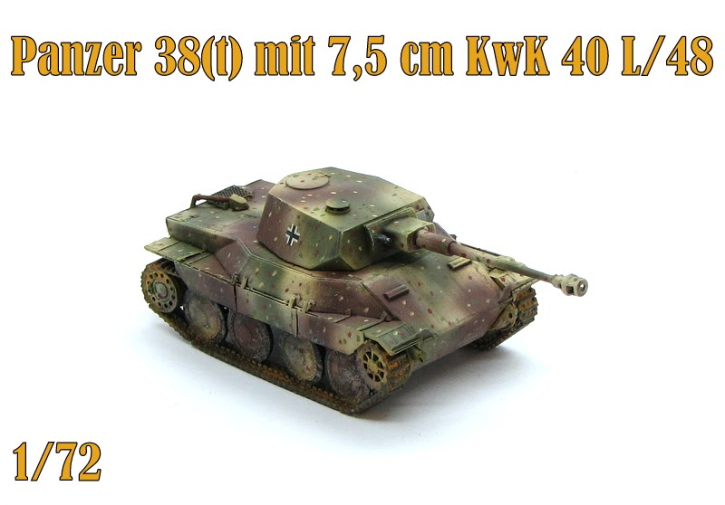Gulumik Military Models: Panzer 38(t) mit 7,5 cm KwK 40 L/48 1/72 UM