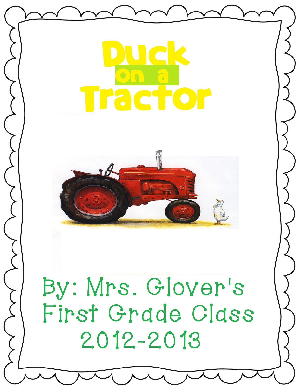 Mrs. Glover's First Grade Owls: Duck on a Bike~ Duck on a Tractor