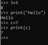 Interactive and script mode in python.