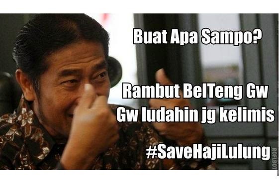 10 Meme Terlucu #SaveHajiLulung dari Netizen