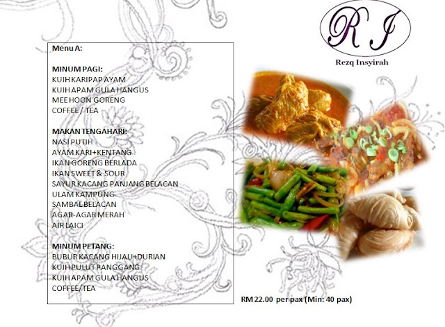 Pilihan Anda Keutamaan Kami: SET LENGKAP MAKAN PAGI/TENGAHARI/PETANG