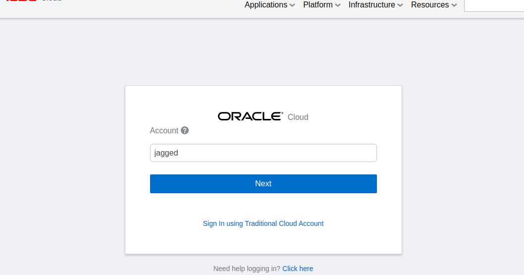 Run like Hell: Oracle Cloud: First login