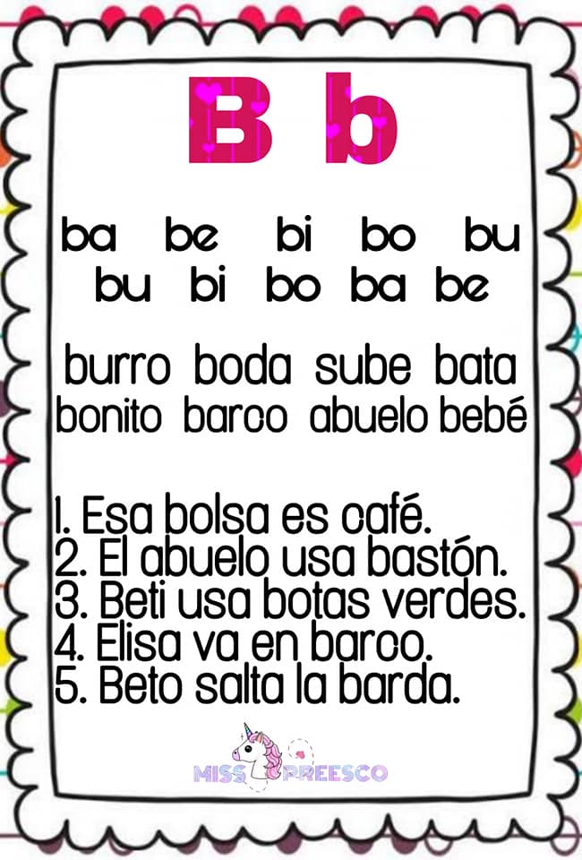 Lecturas de sílabas, palabras y oraciones | Materiales Educativos para ...