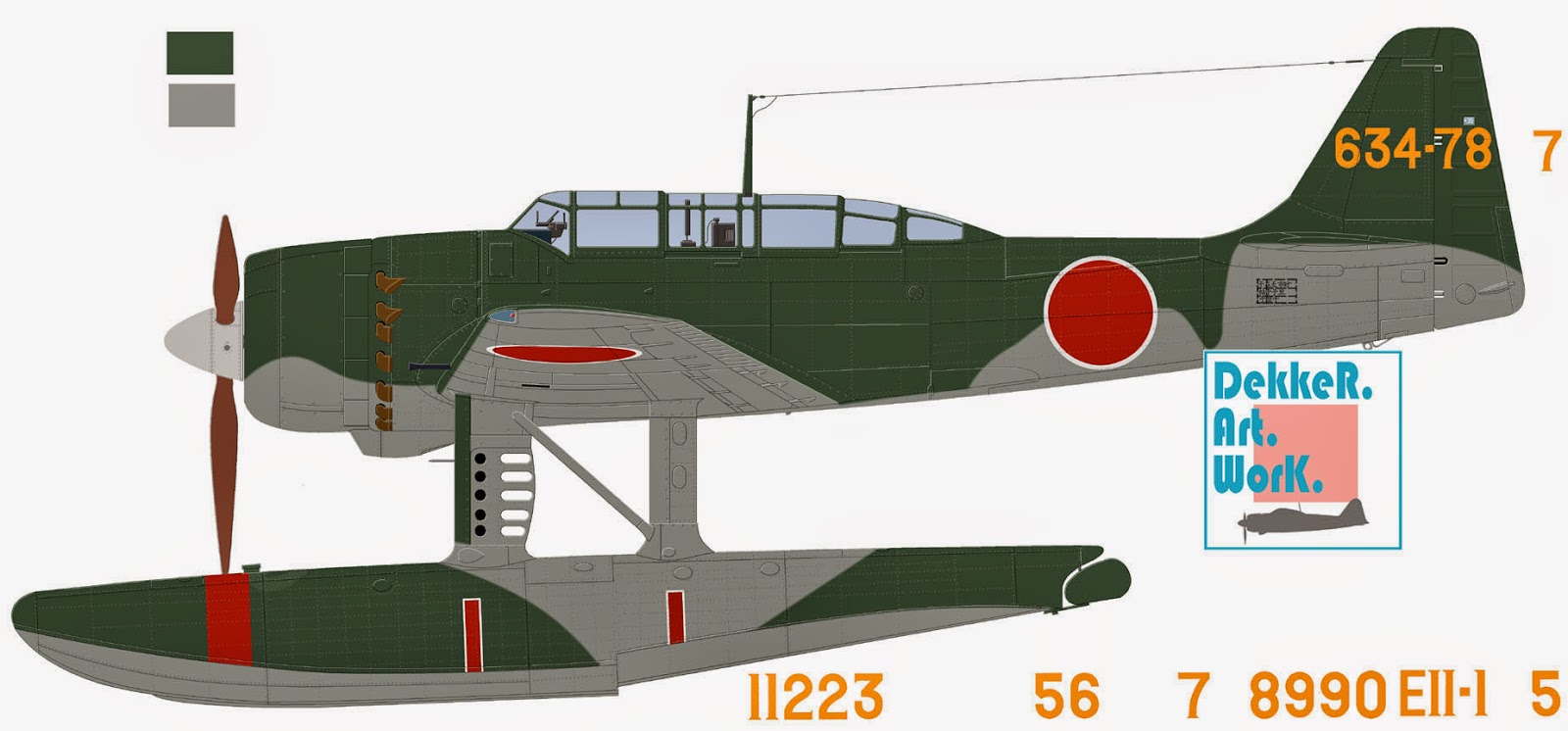 .: En préparation sur mon écran...Phase deux terminée sur le Aichi E16A1.