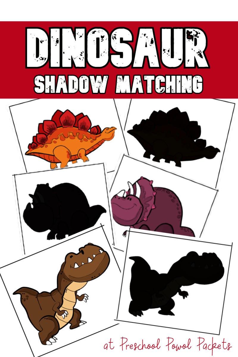 Dinosaur Shadow Matching - Free Preschool Activity | Preschool Powol ...