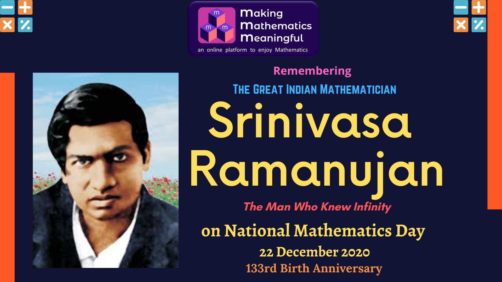 Srinivasa Ramanujan Colour Photos