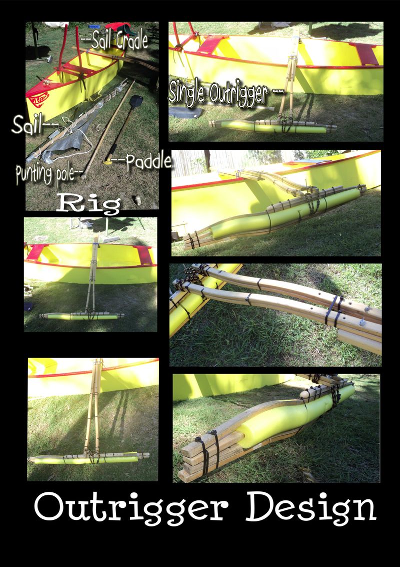 BianGun (Whip Rod) Biangan: Canoe Outrigger Design