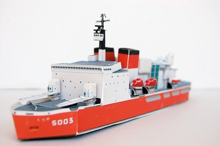 Japanese Icebreaker Shirase (AGB-5003) Papercraft | Paperized Crafts