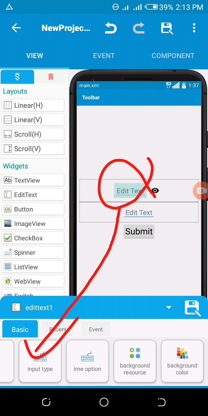How to show hide and confirm password