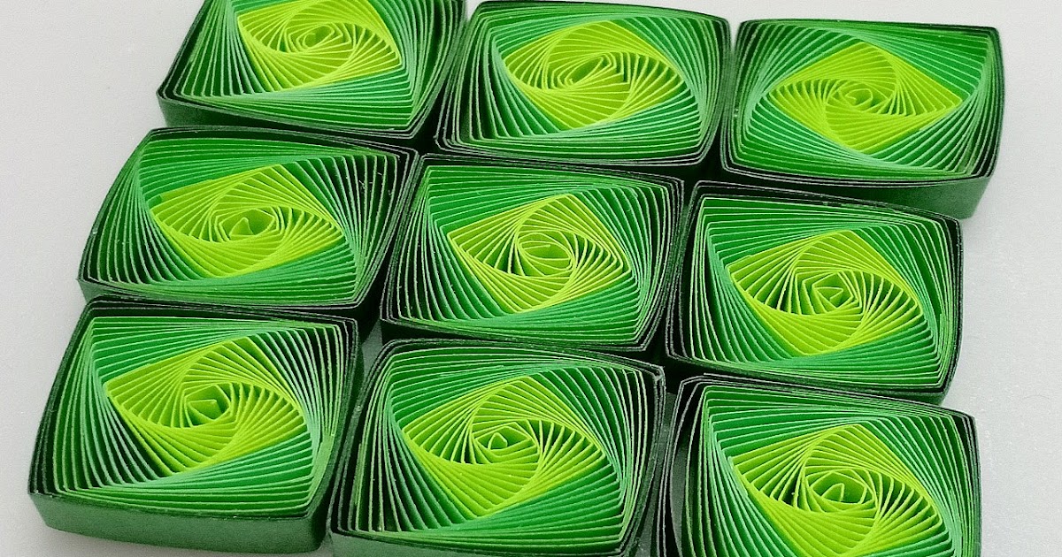 AZLINA ABDUL: How to make multicoloured square vortex - Quilling tutorial