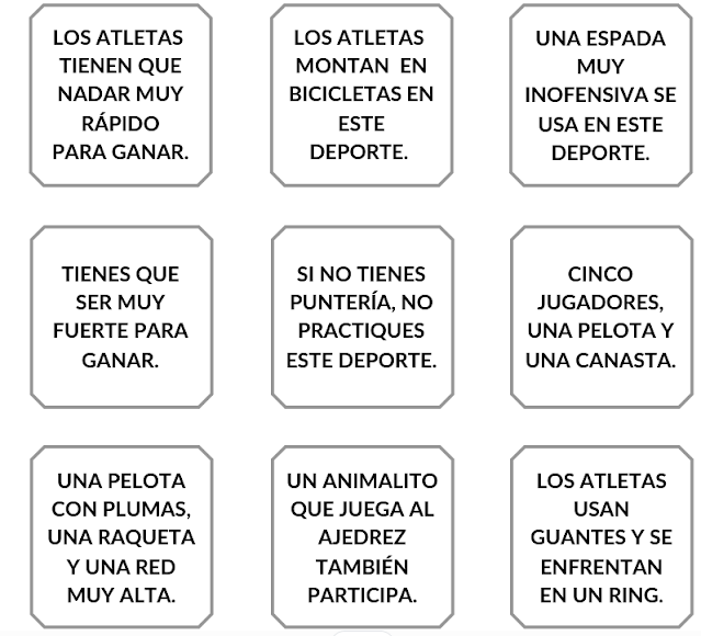 Deportes - Juegos Olímpicos - Vocabulario y actividades