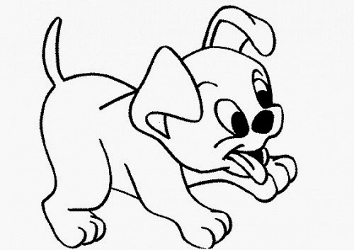 Planse de colorat si fise pentru copii: CATELUL - PLANSE de colorat cu ...