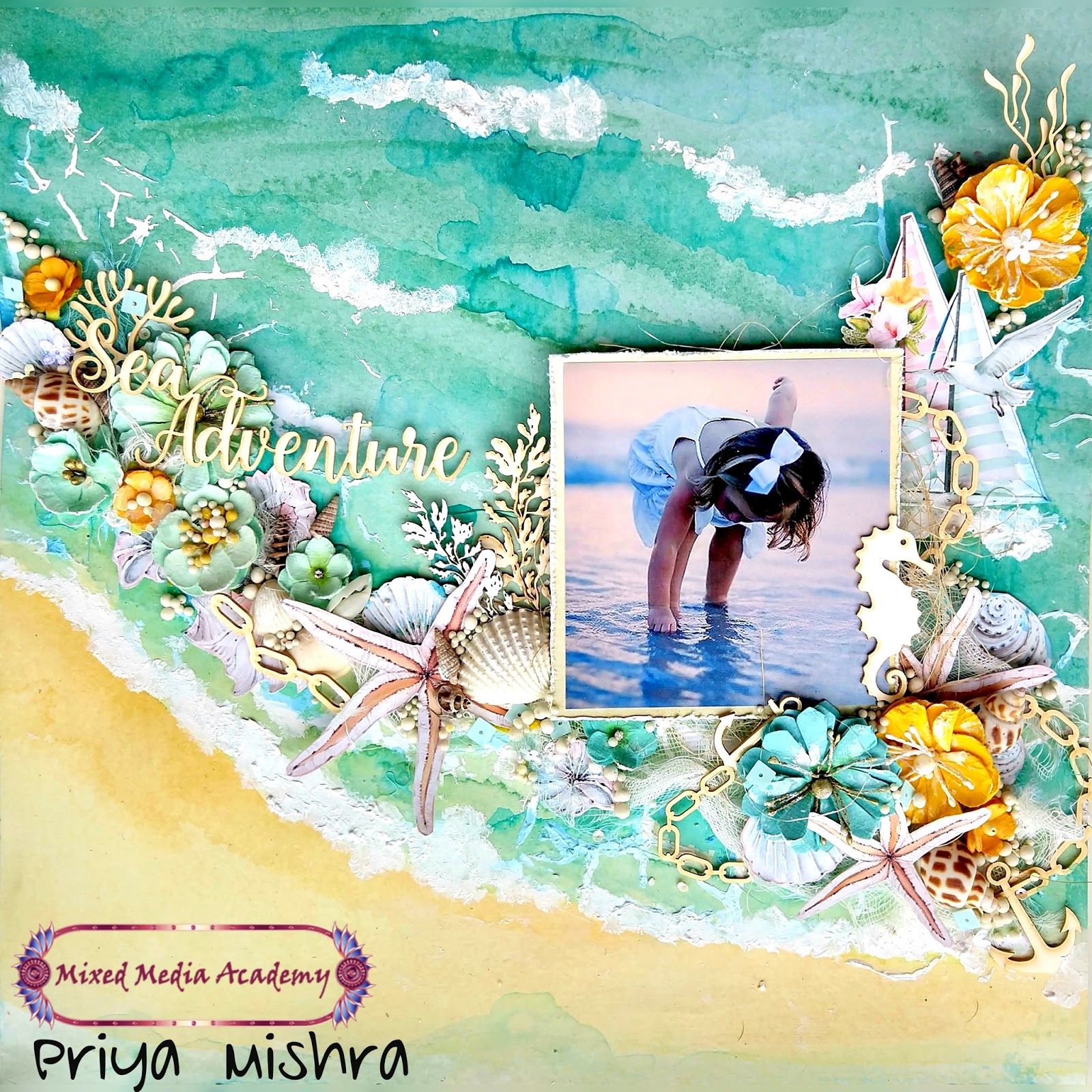 Priya Mishra Blog: Sea Adventure - Scrapbook Layout