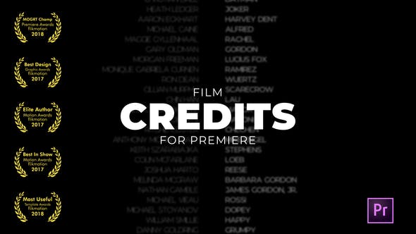 Film Credits Premiere Pro Template Film Credits Premiere Pro Template