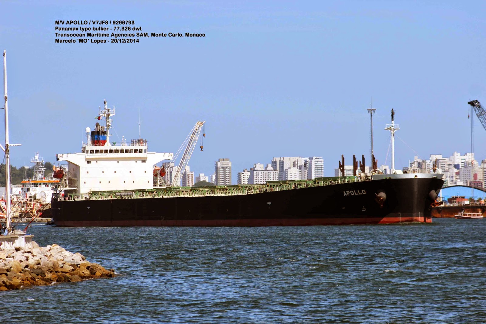 Santos Shiplovers: M/V Apollo / V7JF8 - Panamax da Transocean Maritime ...